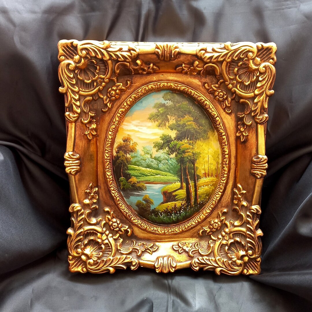 37x32 Large Oil Painting Carved Wooden Frame Gold Leaf Wooden Frame ...