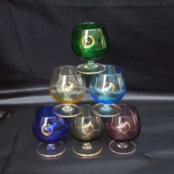 Coloured Brandy Glasses - Etsy