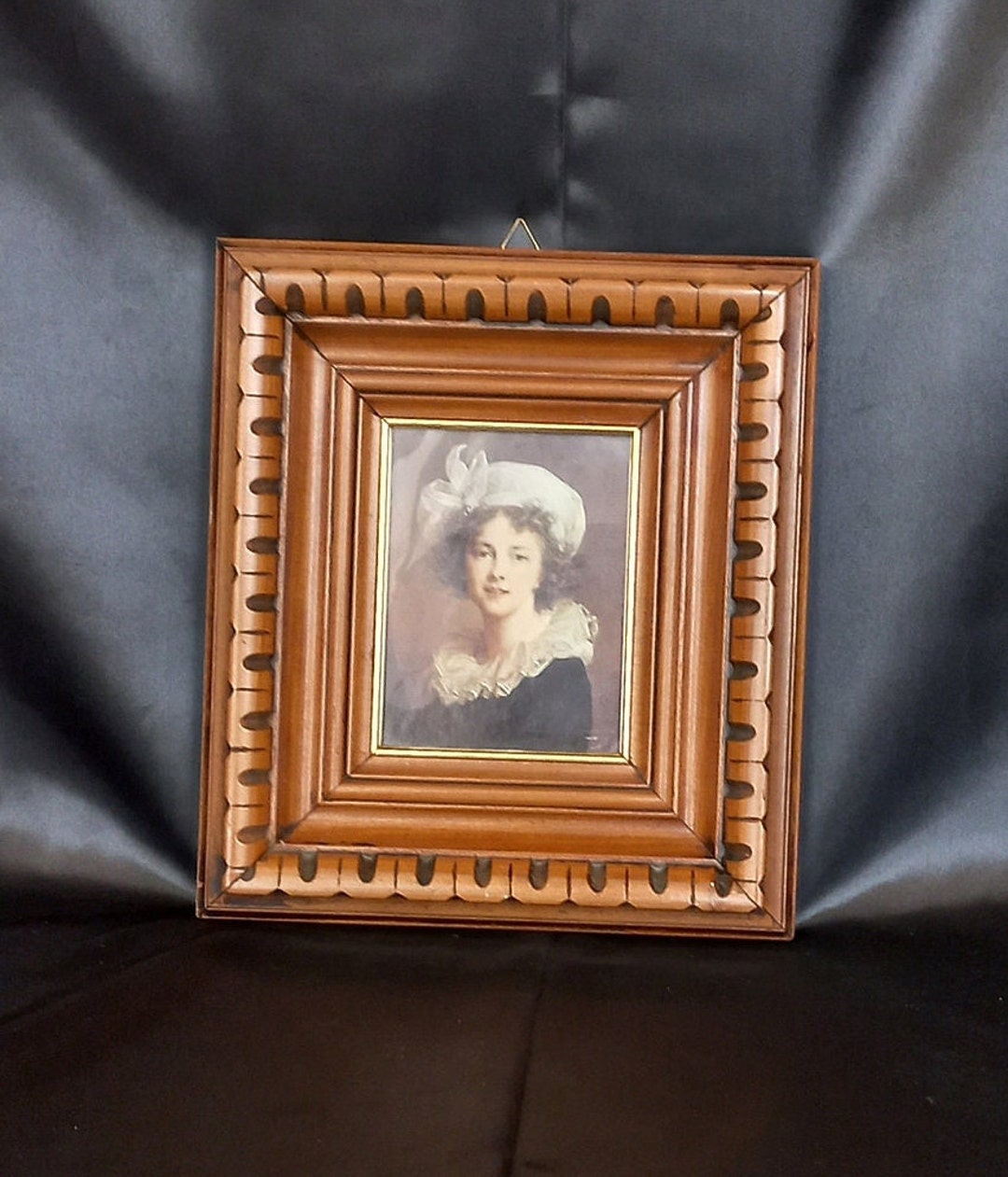 Carved Solid Wood Frame Print Victorian Style Heavy Wood Frame Rustic ...