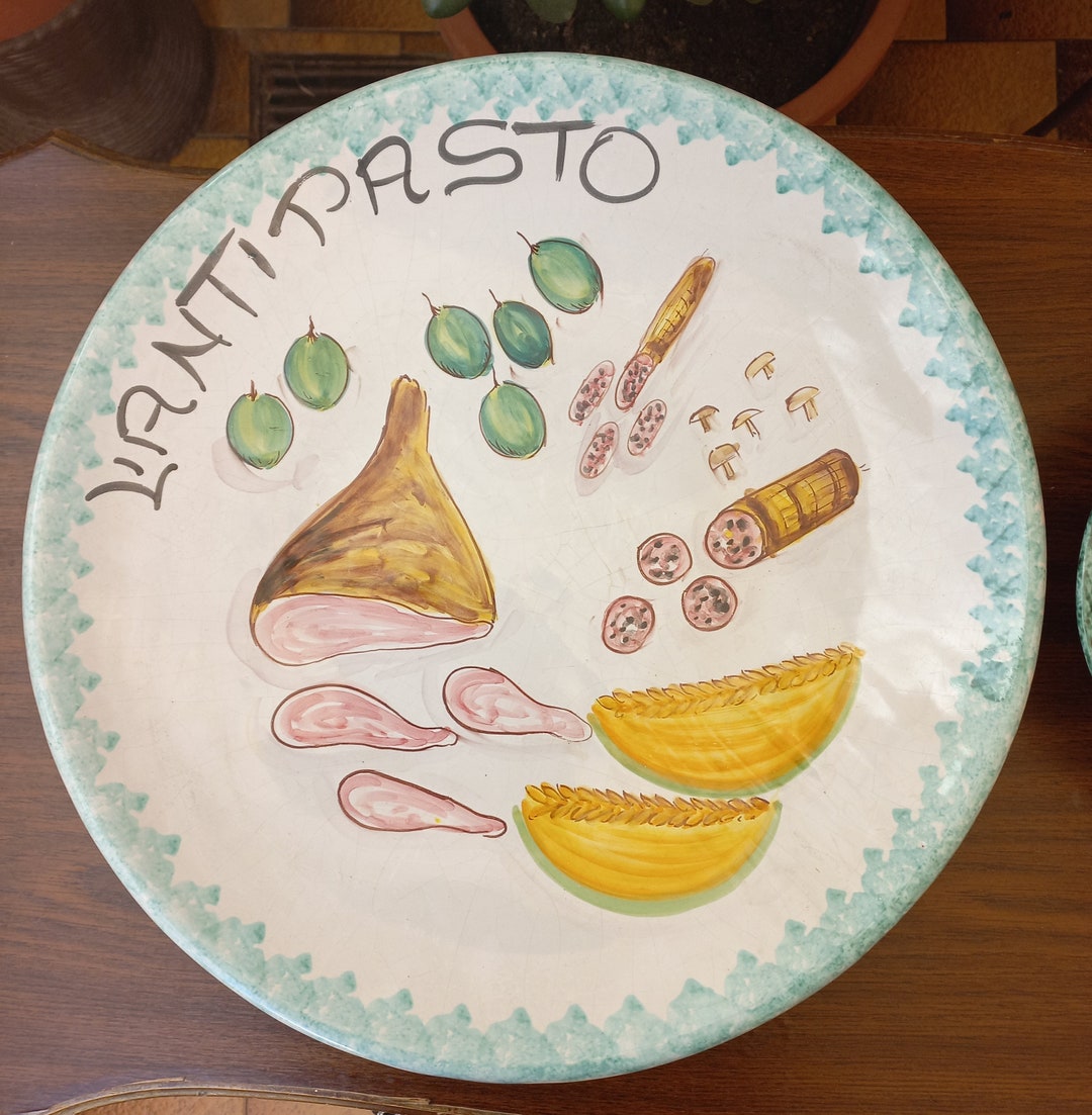 Rare Very Large the Italian Appetizer Set Round Plate Oval Plate ...