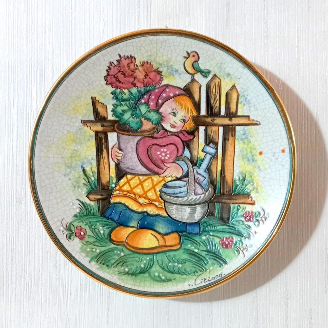 Hand Painted Gialletti G.P. "deruta" Sicilian Ceramic Collectible ...