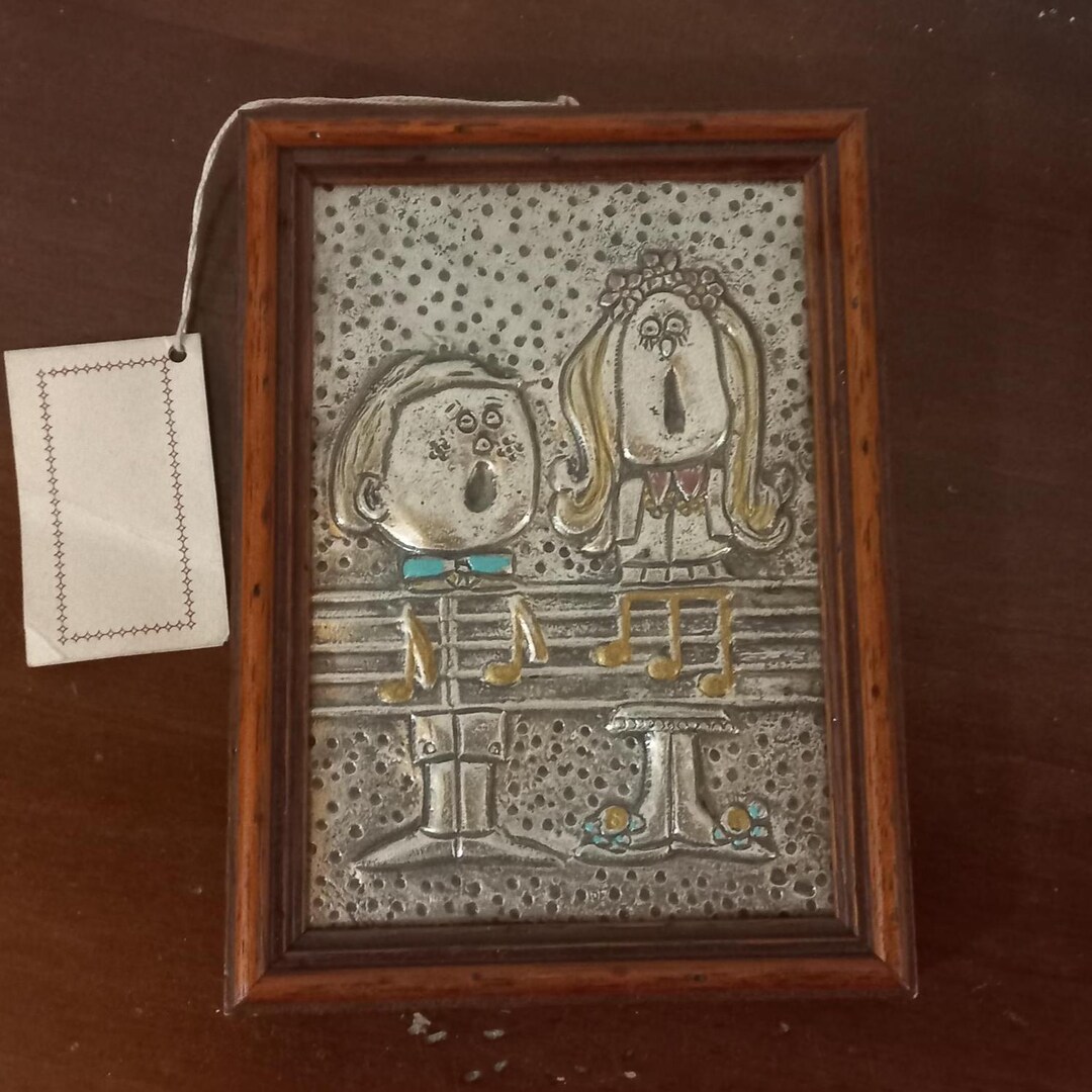 Vintage Italian .800 Silver Bas-relief Picture, Wooden Frame - Etsy