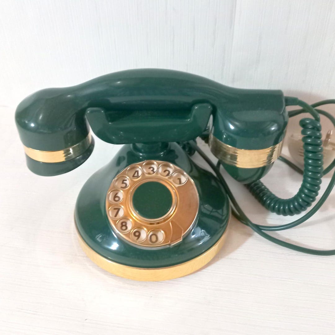 Rare "tecler" SIP Vintage Telephone Gold Plated Metal and Brass Made in ...