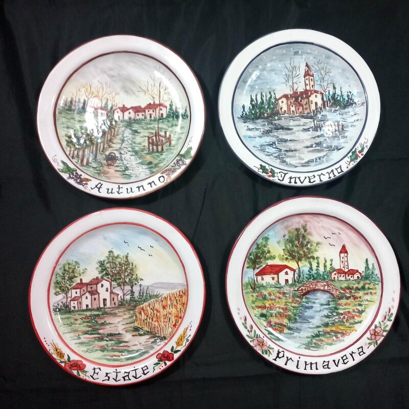 Four Seasons Plate - Etsy