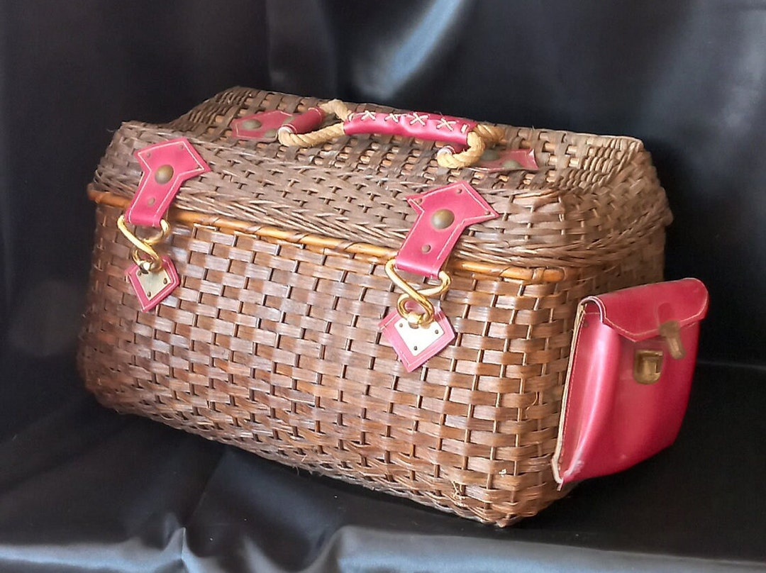 Old Wicker Basket Wicker Trunk for Vintage Cars Trunk for Vintage ...