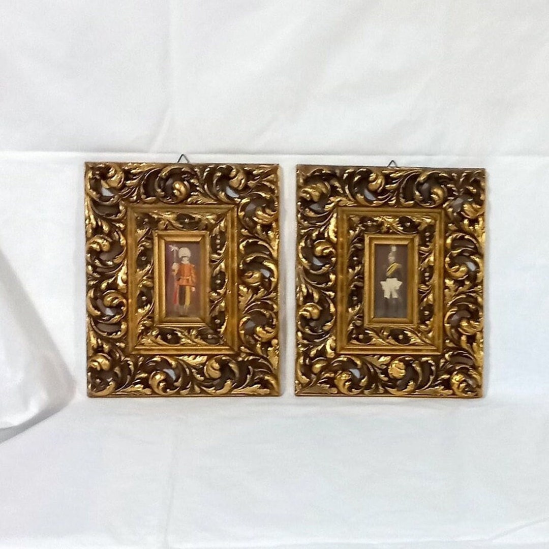 26x21cm Oil Painting Collectible Painted Soldiers Vintage Military ...