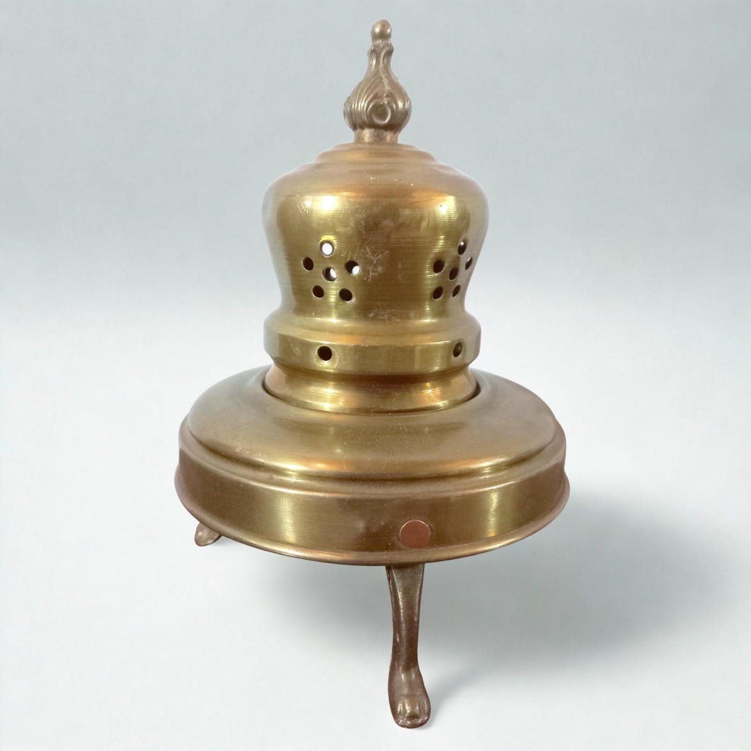 Rare Miniature of the Brazier Brass Ashtray Incense Burner Antique ...