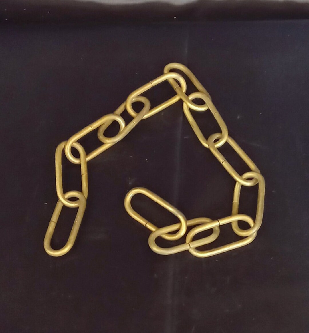 Brass Chain 12 Rings Heavy Brass Chain Antique Pendant Chandelier Spare ...