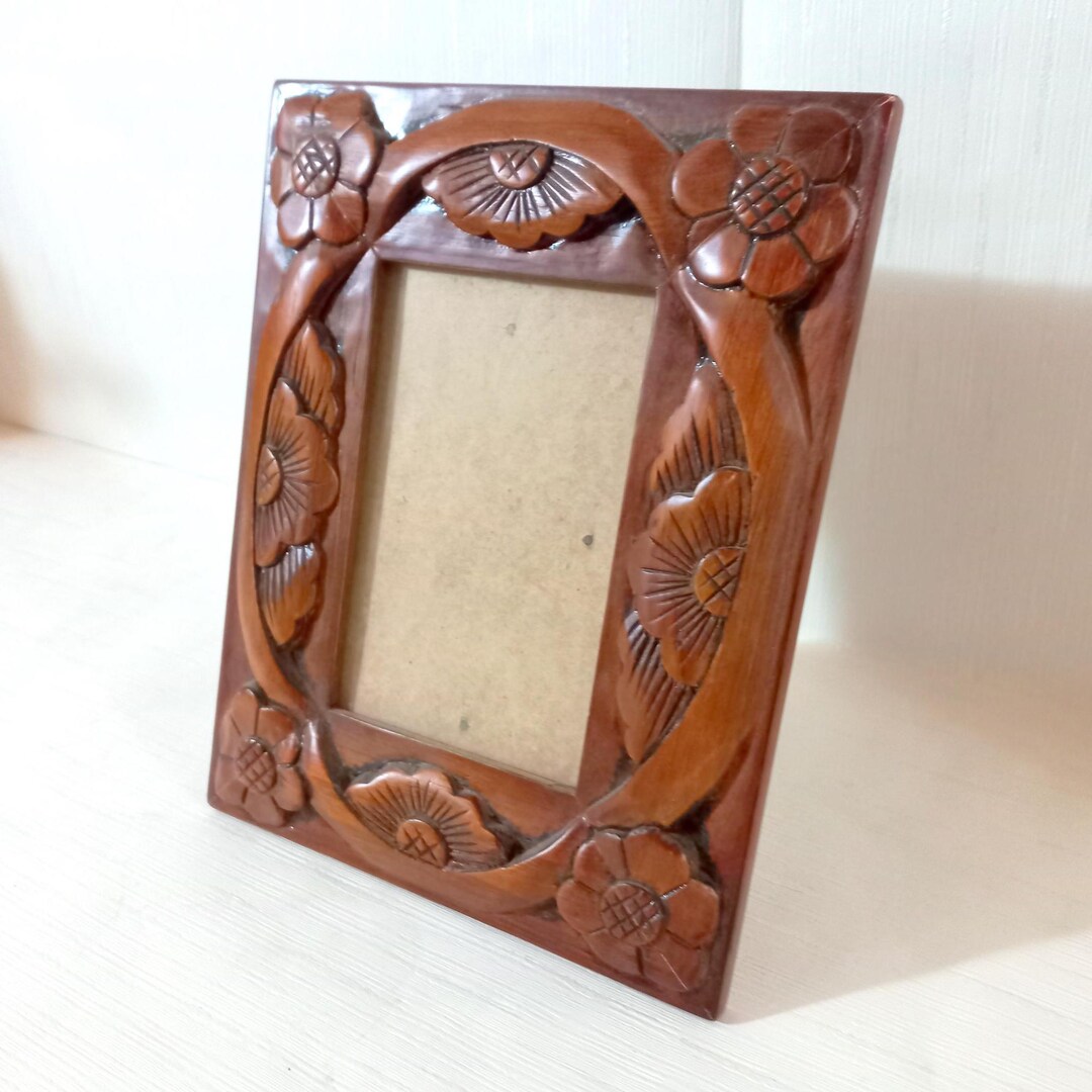 Wooden Frame Carved Wood Wooden Frame With Glass Photo Frame Free ...