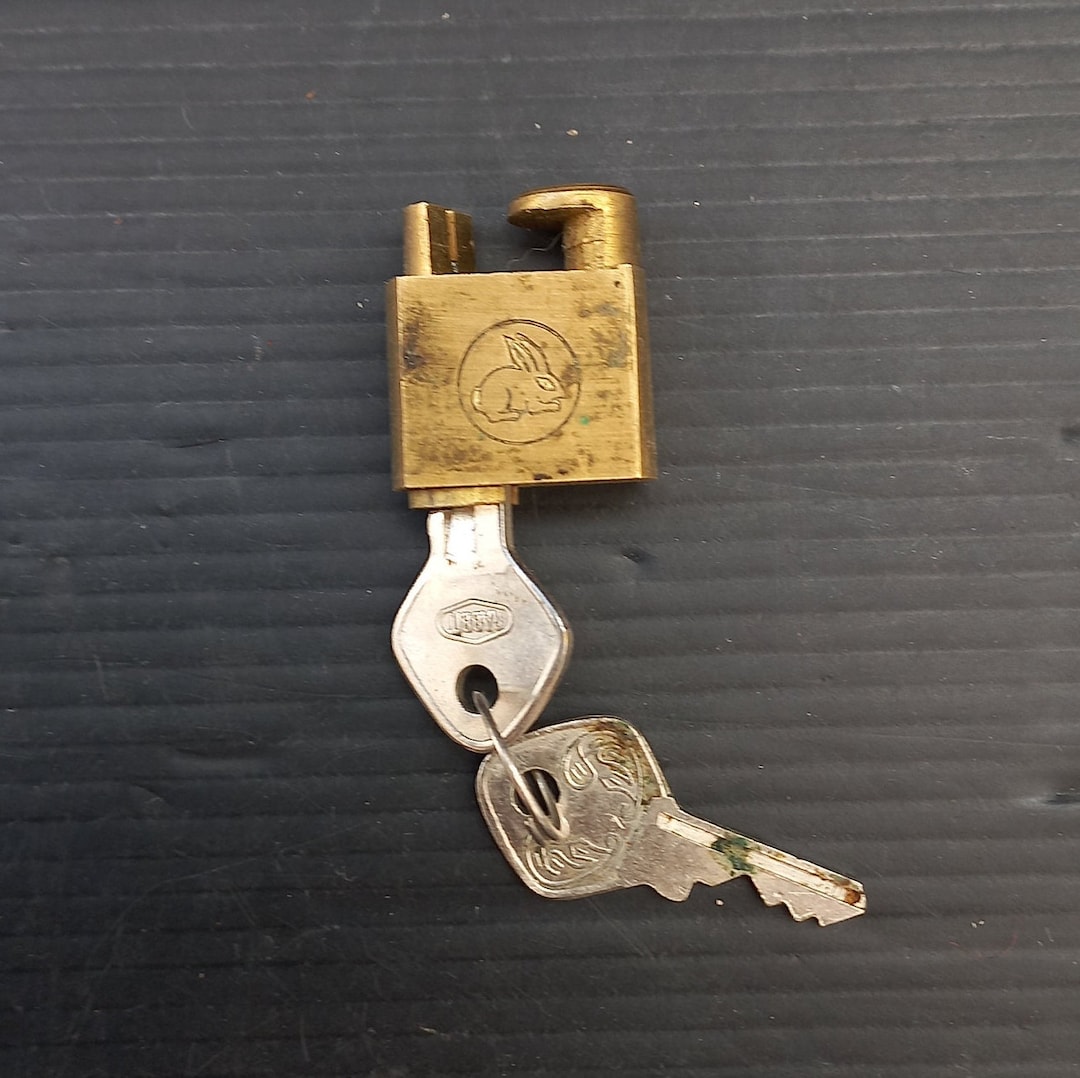Vintage Hardware Brass Padlock Working Vintage 70s Small Padlock ...
