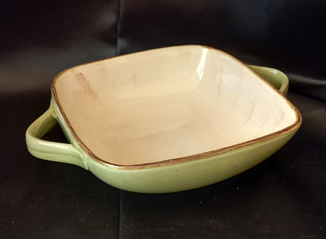 Artistic Ceramic Alfa Ceramics Made in Italy 1980s Square Bowl With ...