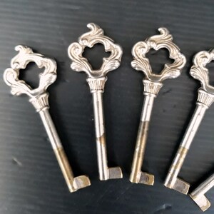 Rare Brass Key Silver Plated Original 1950s Made in Italy Special Shape ...