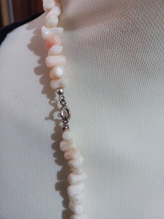 Authentic Pink coral necklace White coral roots with… - Gem