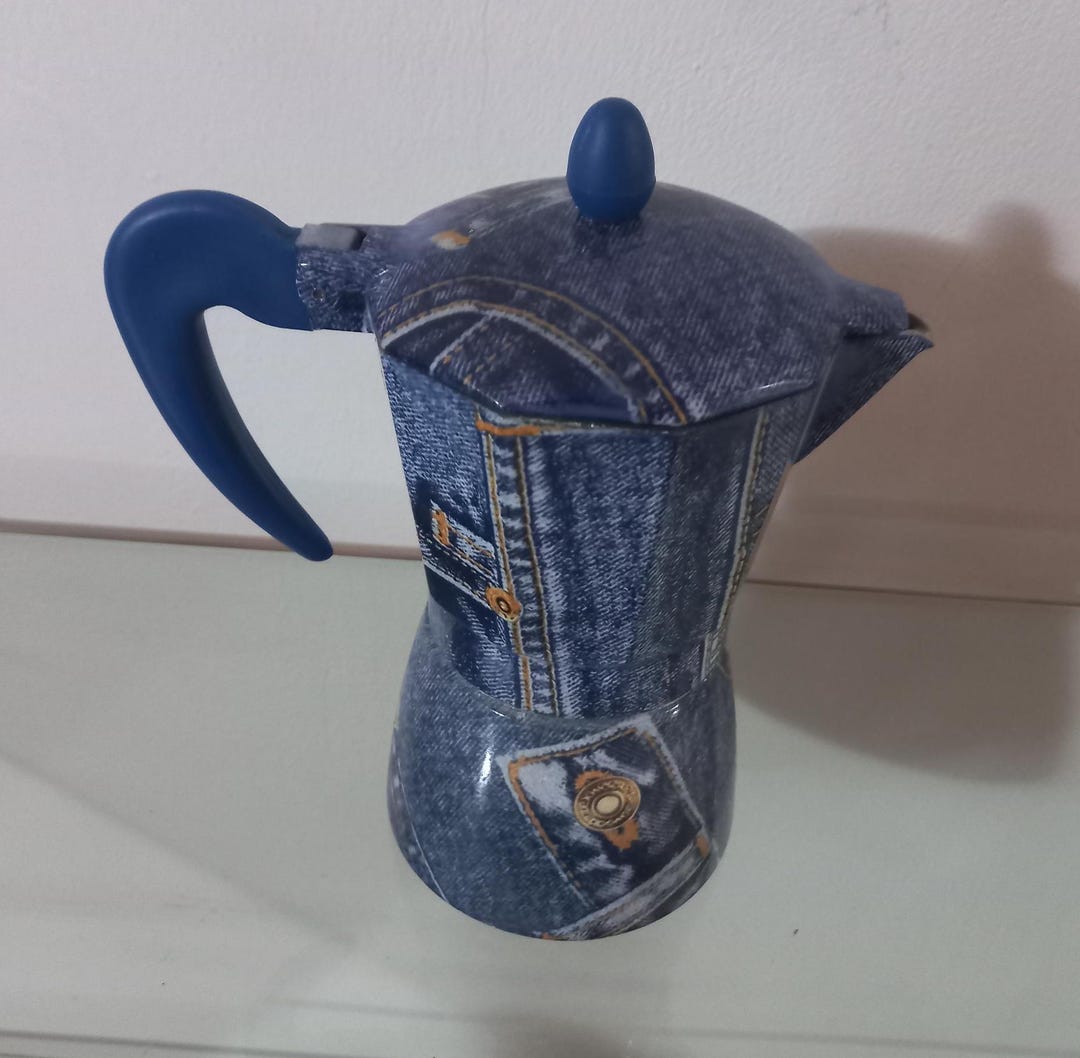 Very Rare Limited Edition "jeans Moka Express" 600 6 Cup Coffee Maker ...