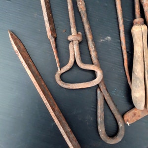 Rare Set 15 Pieces Antique Work Tools Very Rusty Pliers Keys Hammer ...