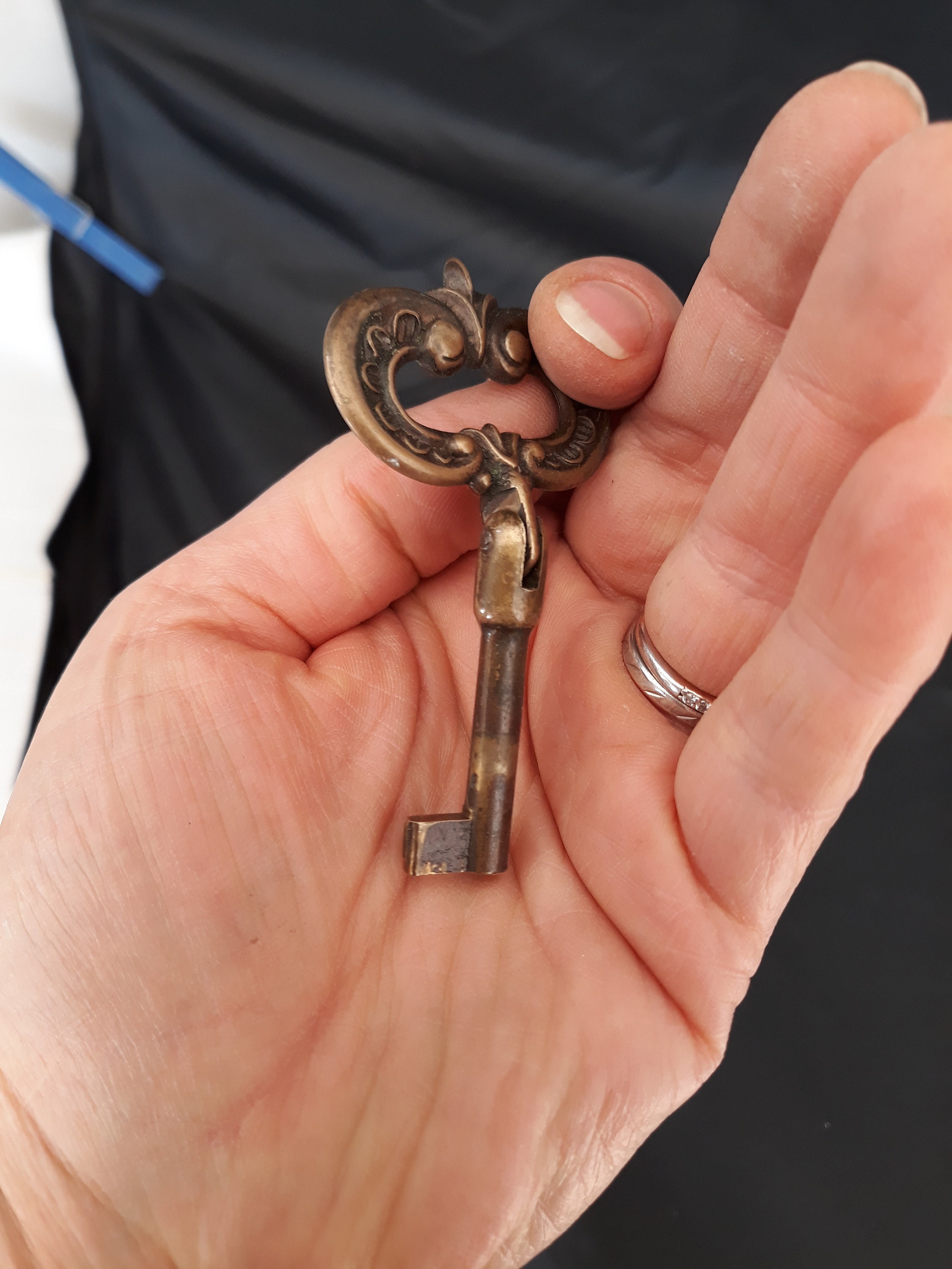 Rare 1950s Vintage Italy collectible skeleton key ornate | Etsy