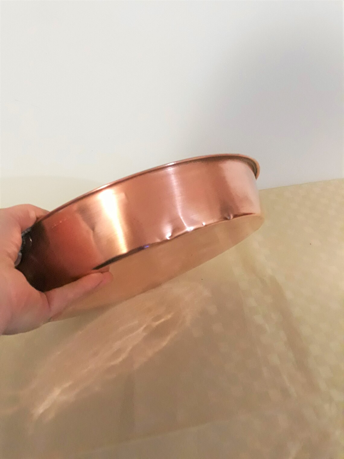 Large Copper Frying Pan Copper Baking Pan 33cm Diameter - Etsy