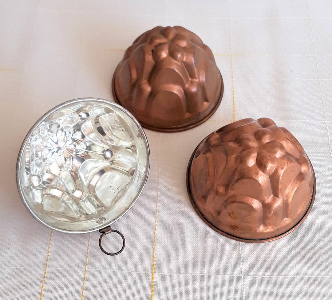 Vintage Italy Set Copper Molds Cake Molds Wall Decor Rustic Decor ...
