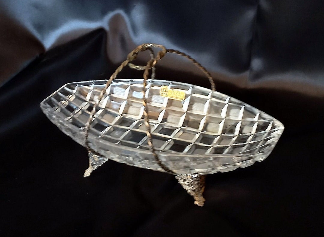 Rare Large Crystal Bowl With Stand Lead Crystal 24% Genuine Lead ...