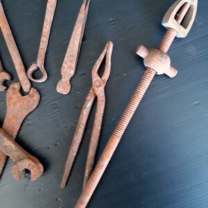 Rare Set 15 Pieces Antique Work Tools Very Rusty Pliers Keys Hammer ...