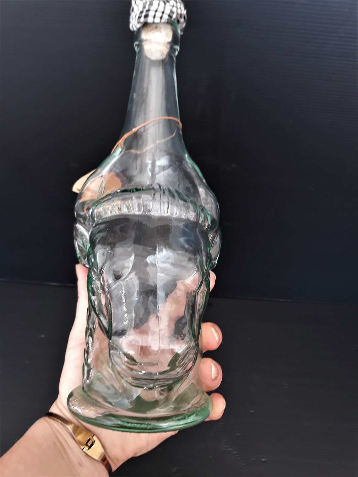 Botella rara forma especial cabeza de toro coleccionable Bar | Etsy