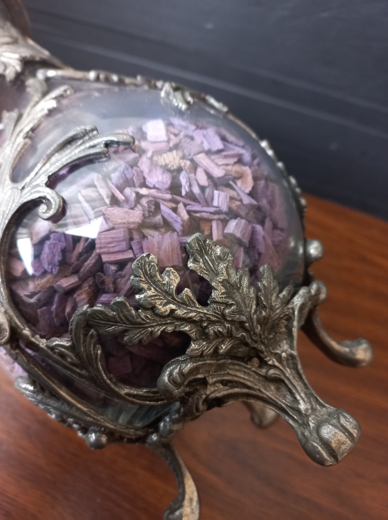 Rare Signed Old Blown Glass Jug With Pewter Structure Pitcher - Etsy