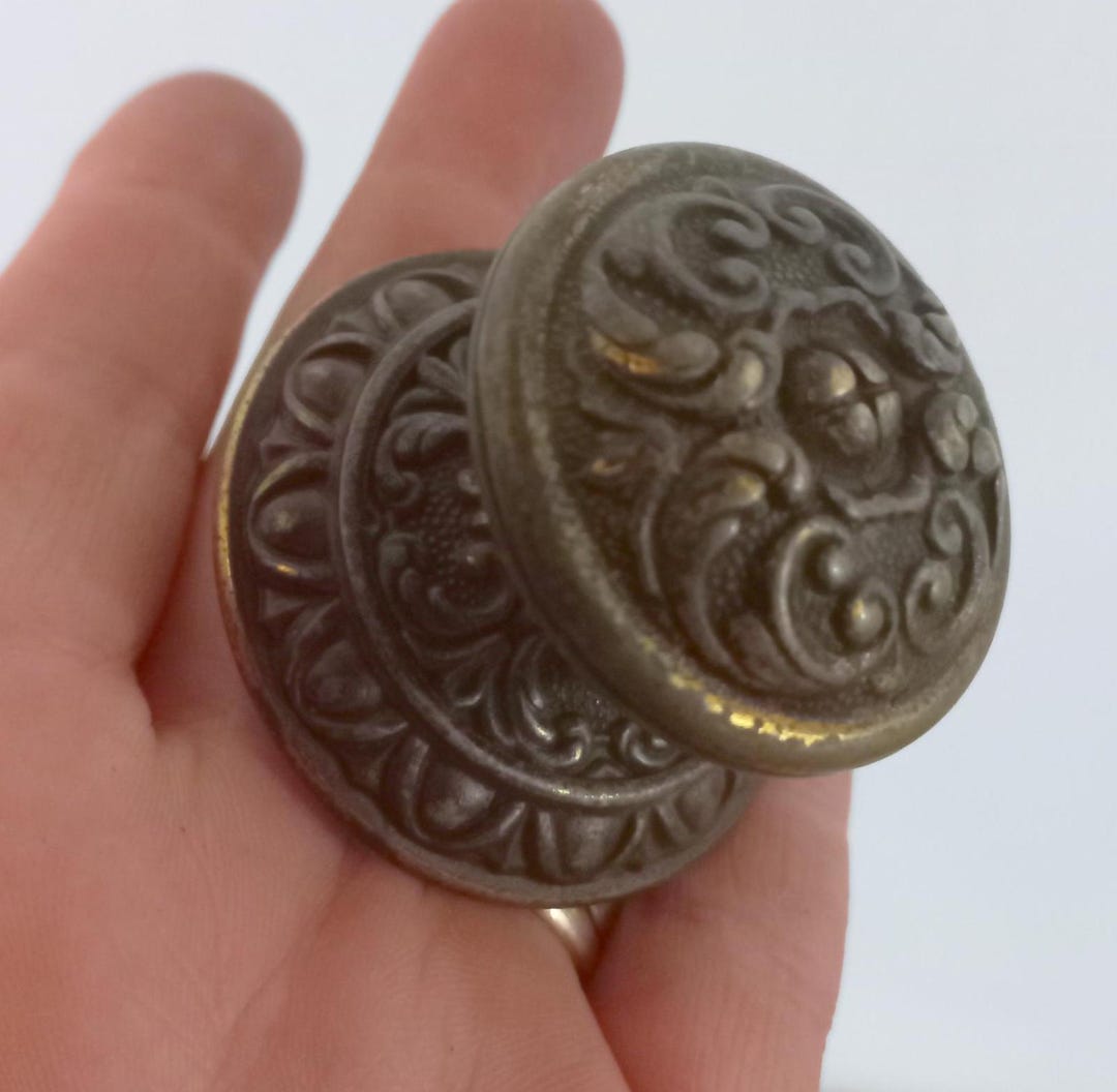 Late 19th Century Large Cabinet Knobs Solid Bronze Door Handles Italian Antiques Hardware Spare ...