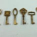 Rare 1950s Vintage Italy Collectible Skeleton Key Ornate Brass Key ...