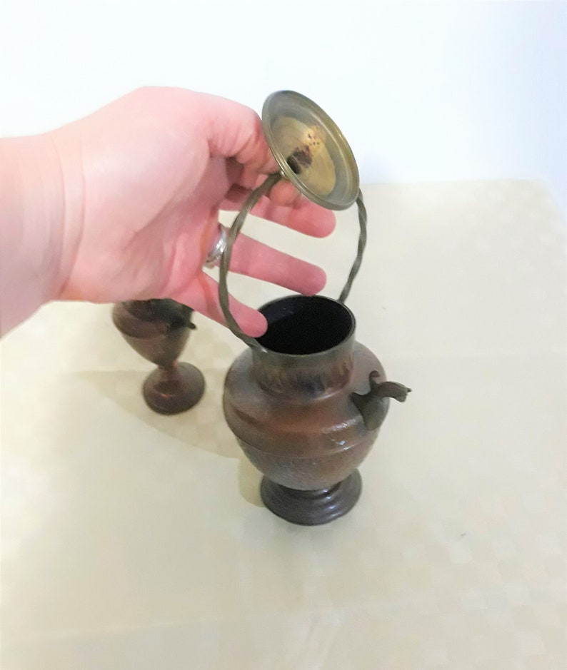 Copper Vases Copper Miniatures Vintage Italy Copper and Brass - Etsy