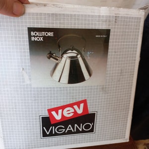Vev Vigano Kettle Inox 2l Tea Kettle in Stainless Steel Vintage 1980s ...