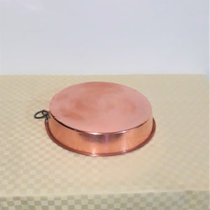 Large Copper Frying Pan Copper Baking Pan 33cm Diameter Vintage Italy ...