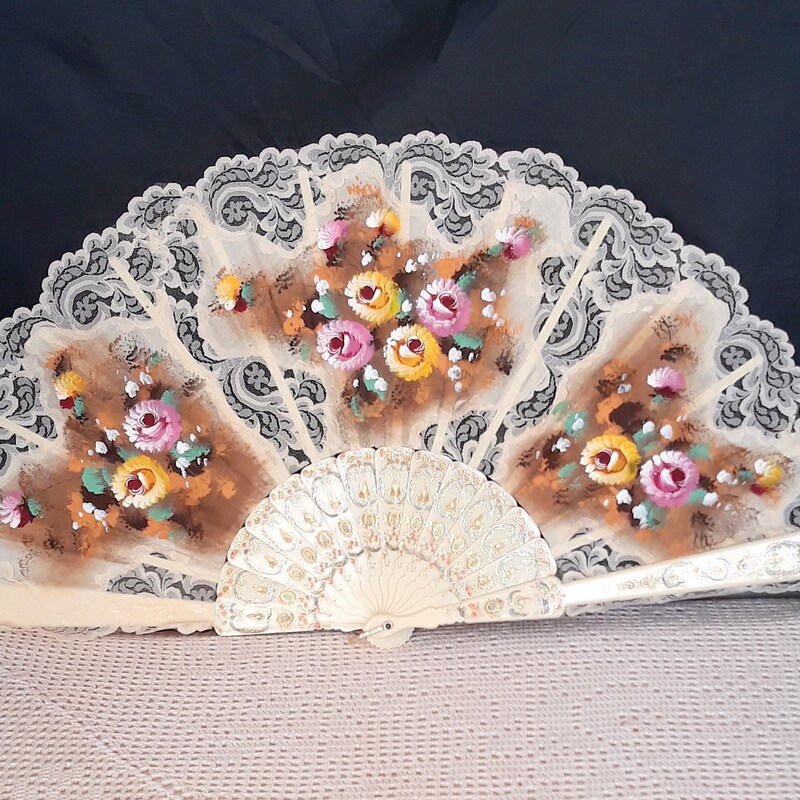 Hand Painted Fan - Etsy