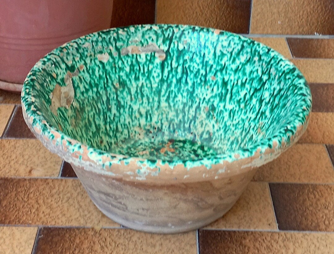 Rare 38 Cm Diameter 15 "large Italian Heavy Majolica Early 900 Glazed ...