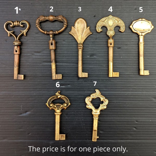 Brass Skeleton Key - Etsy