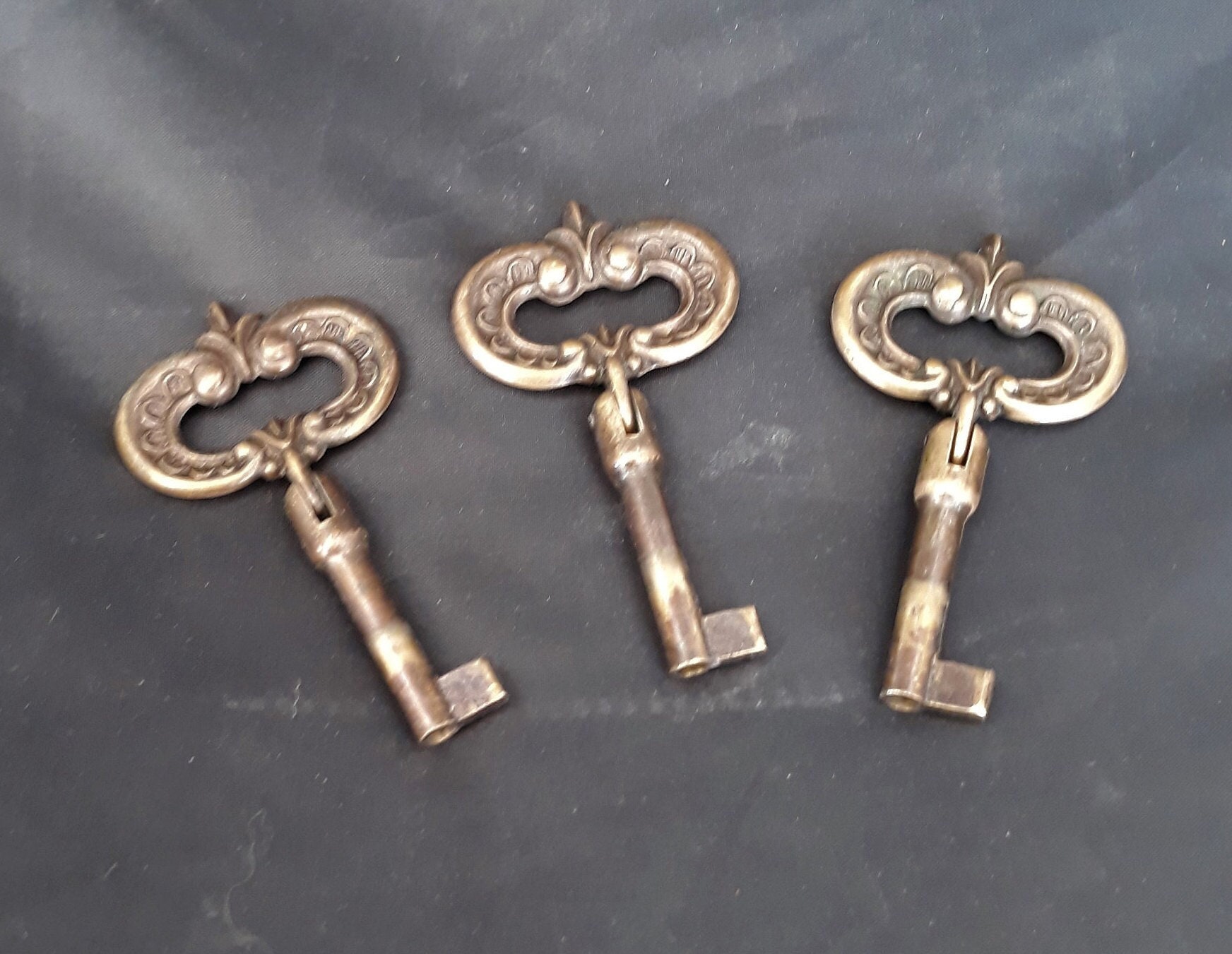 Rare 1950s Vintage Italy Collectible Skeleton Key Ornate - Etsy