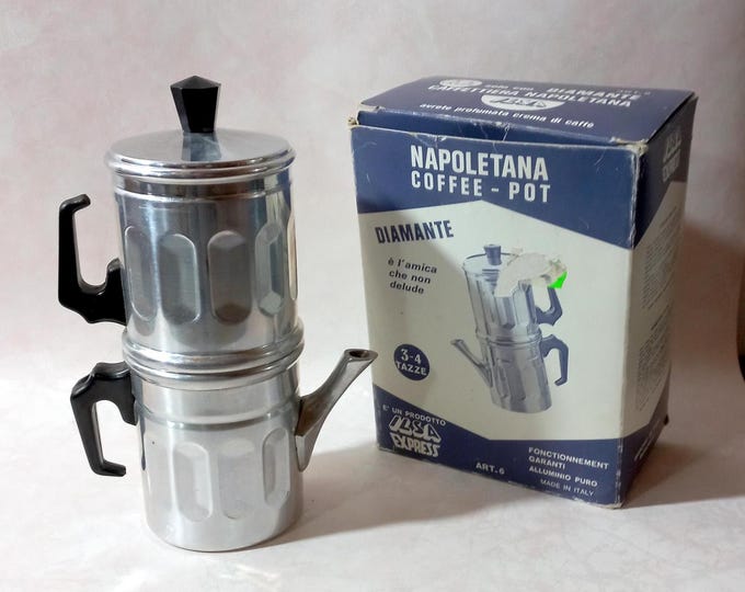 Old "ilsa" Classic Neapolitan Coffee Maker 3-4cups Collectible Vintage ...