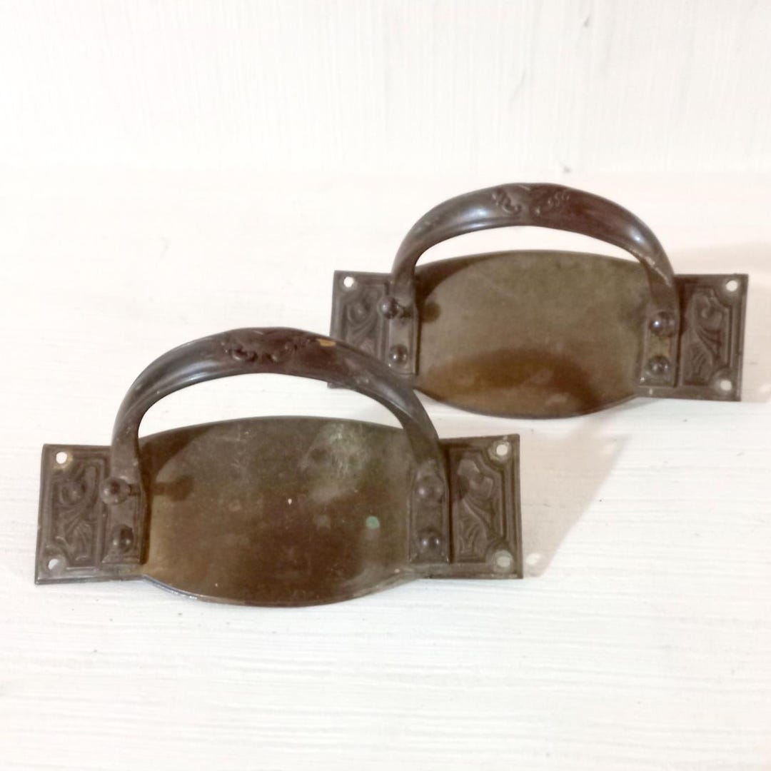 Rare Early 900 Set of 2 Handles Very Old and Worn Vintage Italian Large ...