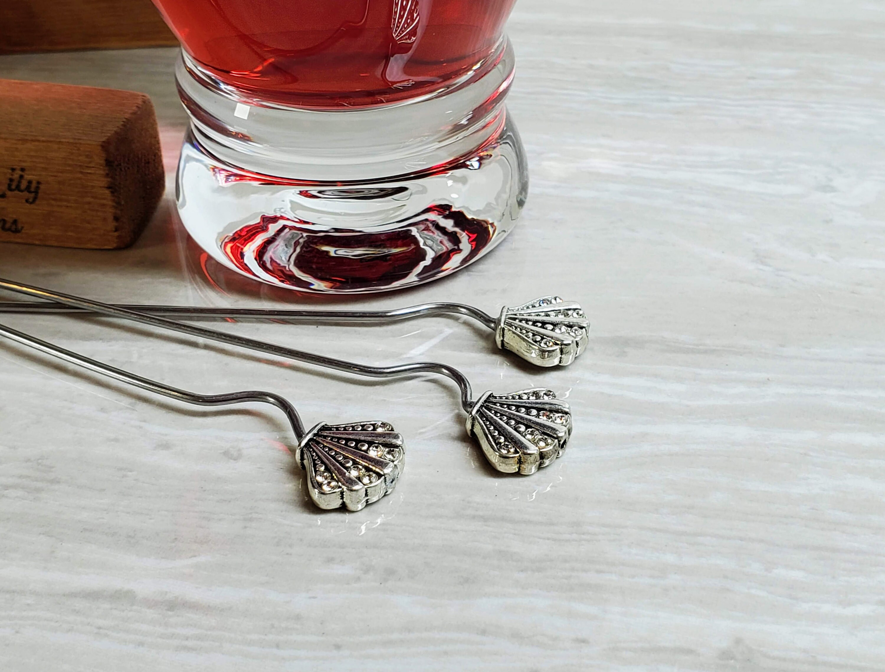 Seashell Martini Picks Silver Cocktail Picks Appetizer Food - Etsy