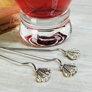 Seashell Martini Picks, Silver Cocktail Picks, Appetizer Food Pick ...