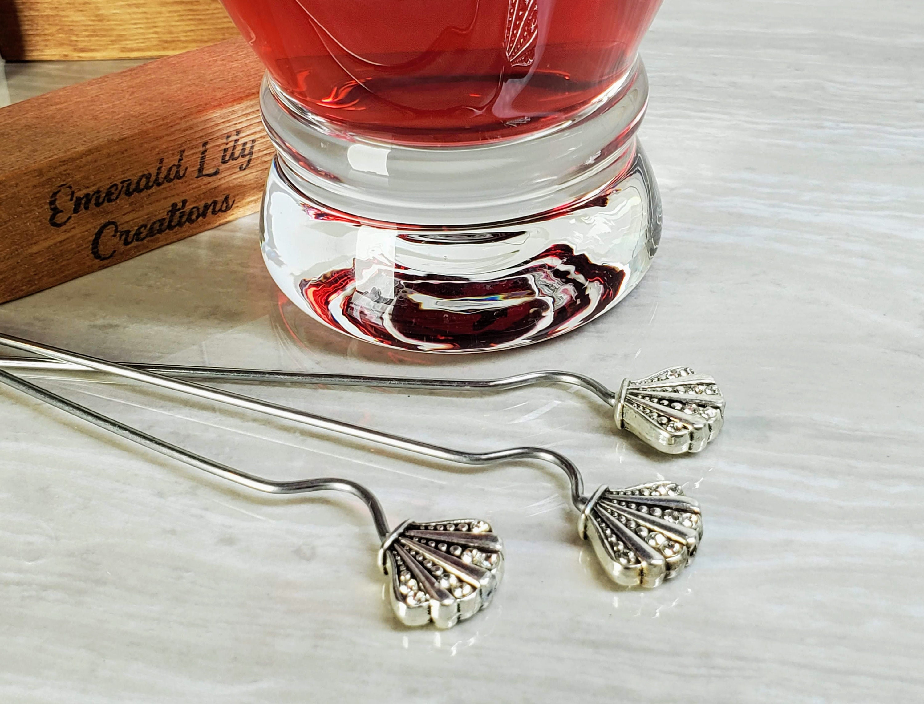 Seashell Martini Picks Silver Cocktail Picks Appetizer Food - Etsy
