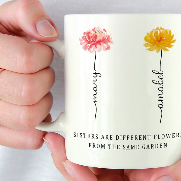 Sister Mugs//sisters Gift//side by Side//sisters at Heart/custom Mug ...