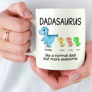 Fathers Day Gifts, Coffee Mugs, Dadasaurus Mug, Dad Gifts, Dad Birthday ...