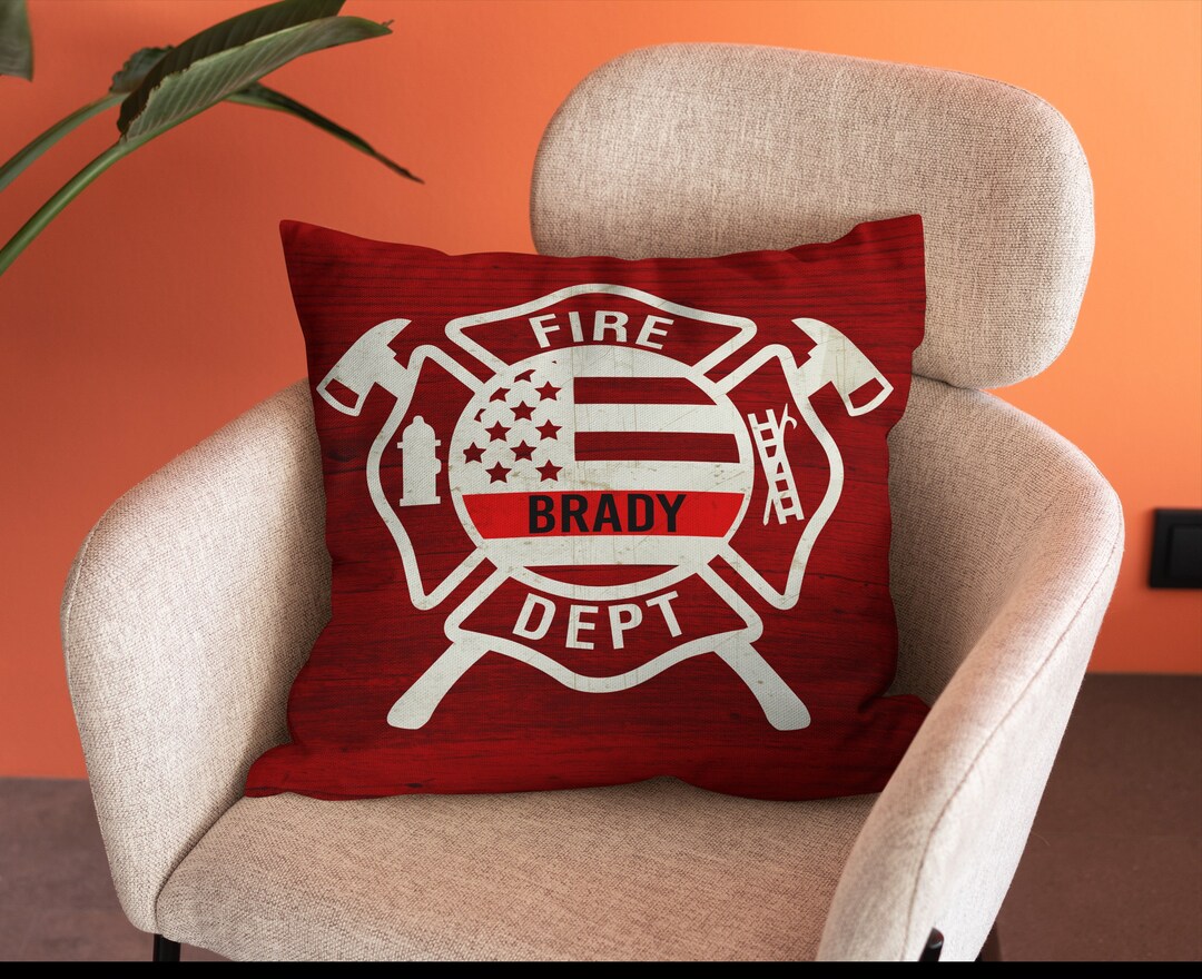 Custom Pillow for Firefighters, Personalized Fireman's Name, Gift Ideas ...