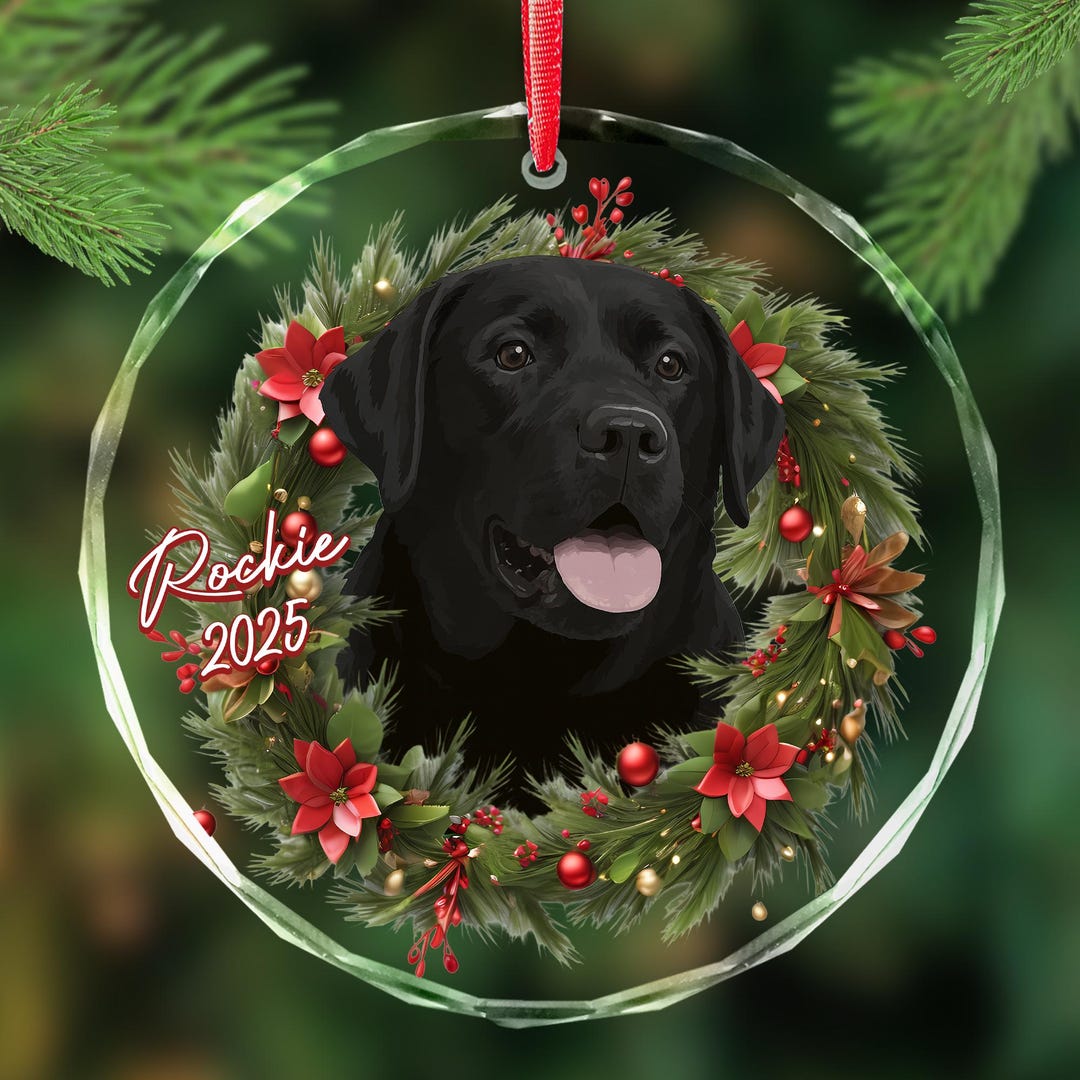 Black Lab Ornament, Labrador Ornament, Labrador Retriever Dog Ornaments ...