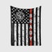 Half Flag Correctional Officer Badge Personalized Canvas, Custom Thin ...