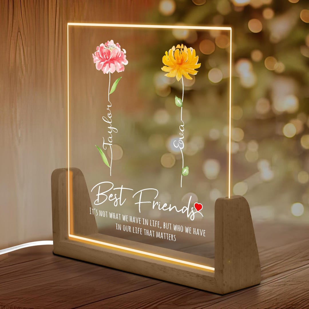 Friendship Gifts, Birthday Gifts for Women, Best Friends Night Light ...