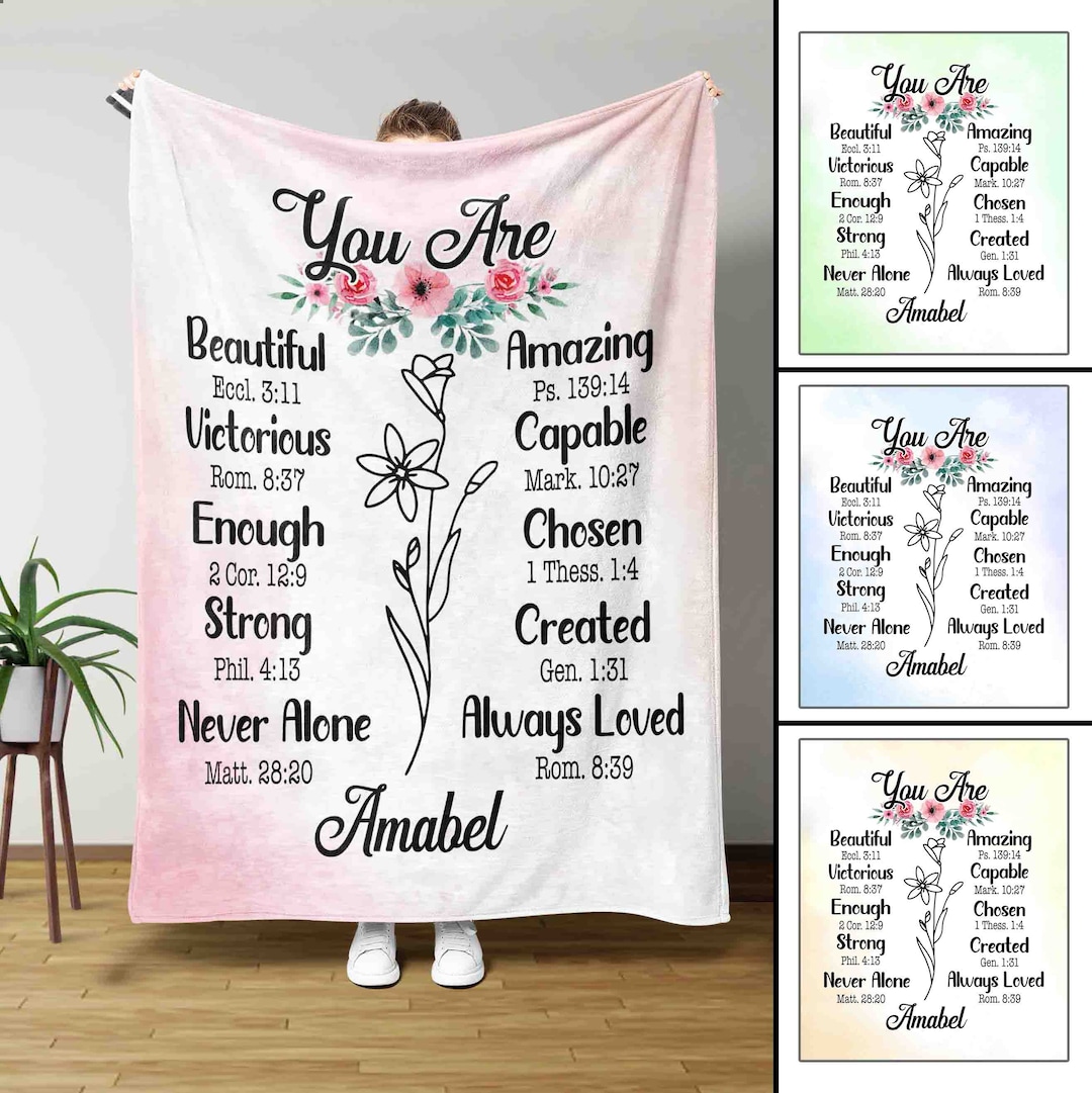 You Are Inspiration Blanket, Bible Verse Custom Blanket, Christian ...