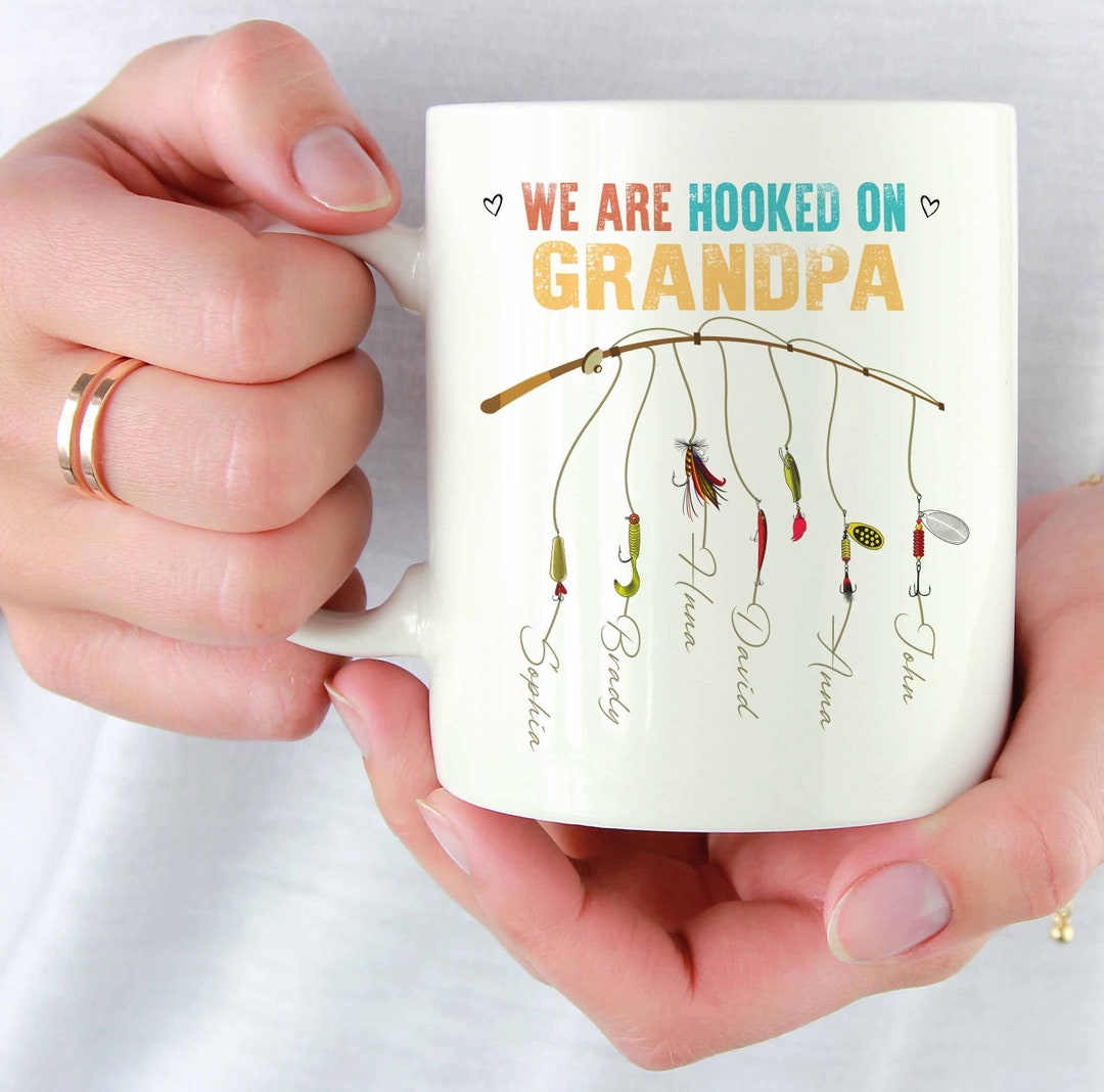 Personalized Gifts, Fathers Day Gifts, We Are Hooked on Grandpa, Dad ...
