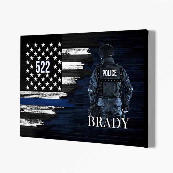 Police Officer Canvas Art - Etsy