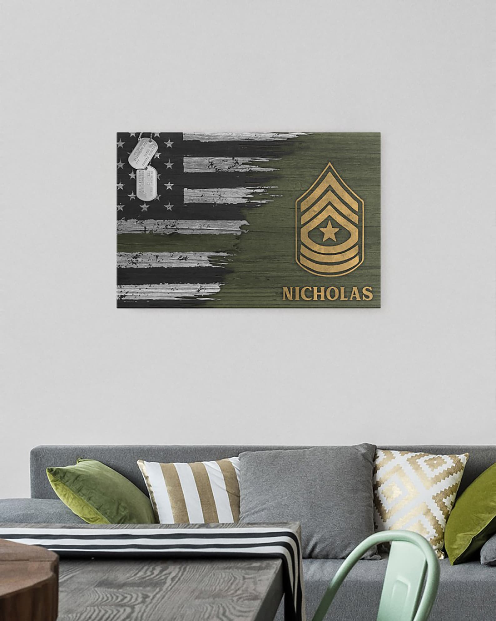 Custom Name Army Insignia Rank US Poster,personalized US Military ...